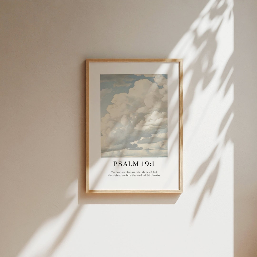 Psalm 19:1 the Heavens Declare the Glory of God PRINTABLE, Vintage ...