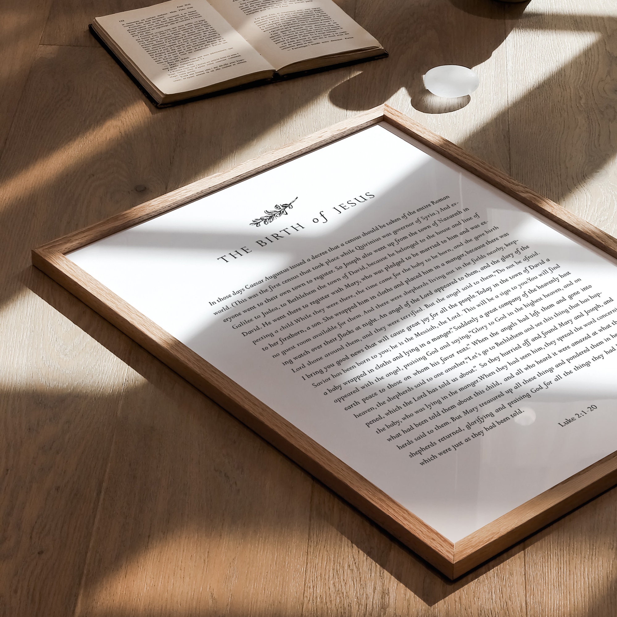 Luke 2:1-20 the Birth of Jesus Christ Bible Verse, Christian Christmas ...