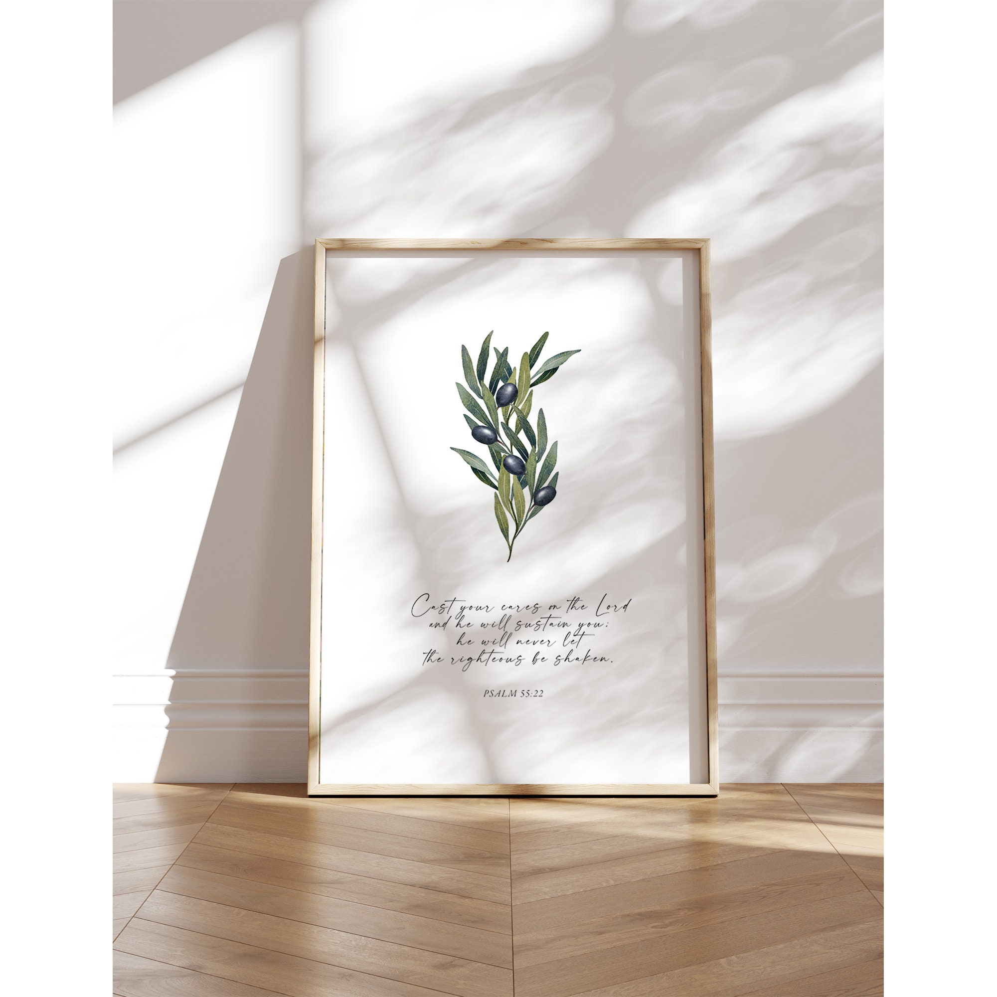 Olive Branch Bible Verse Print: Modern Christian Wall Art (digital ...