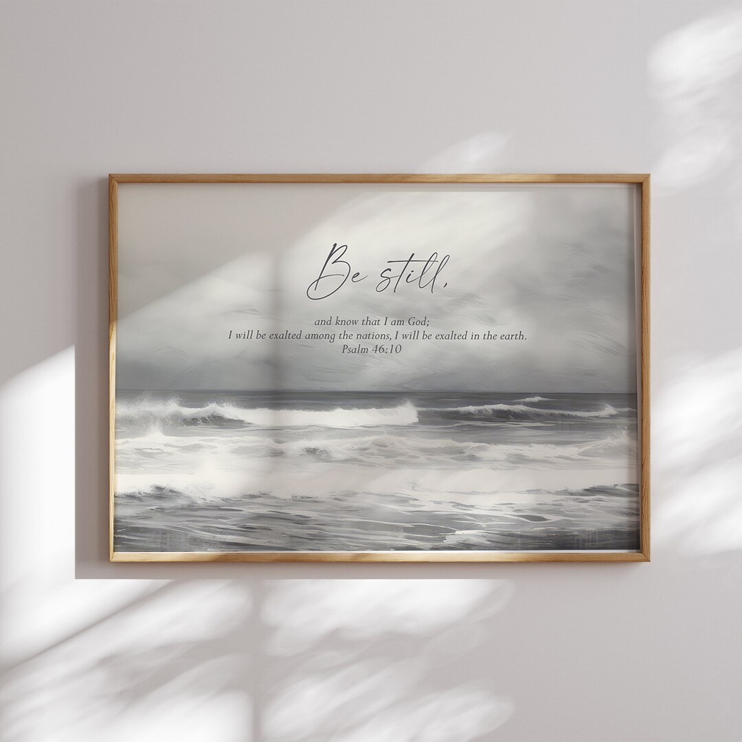 Vintage Ocean Wave Christian Wall Art: Scripture Print (digital ...