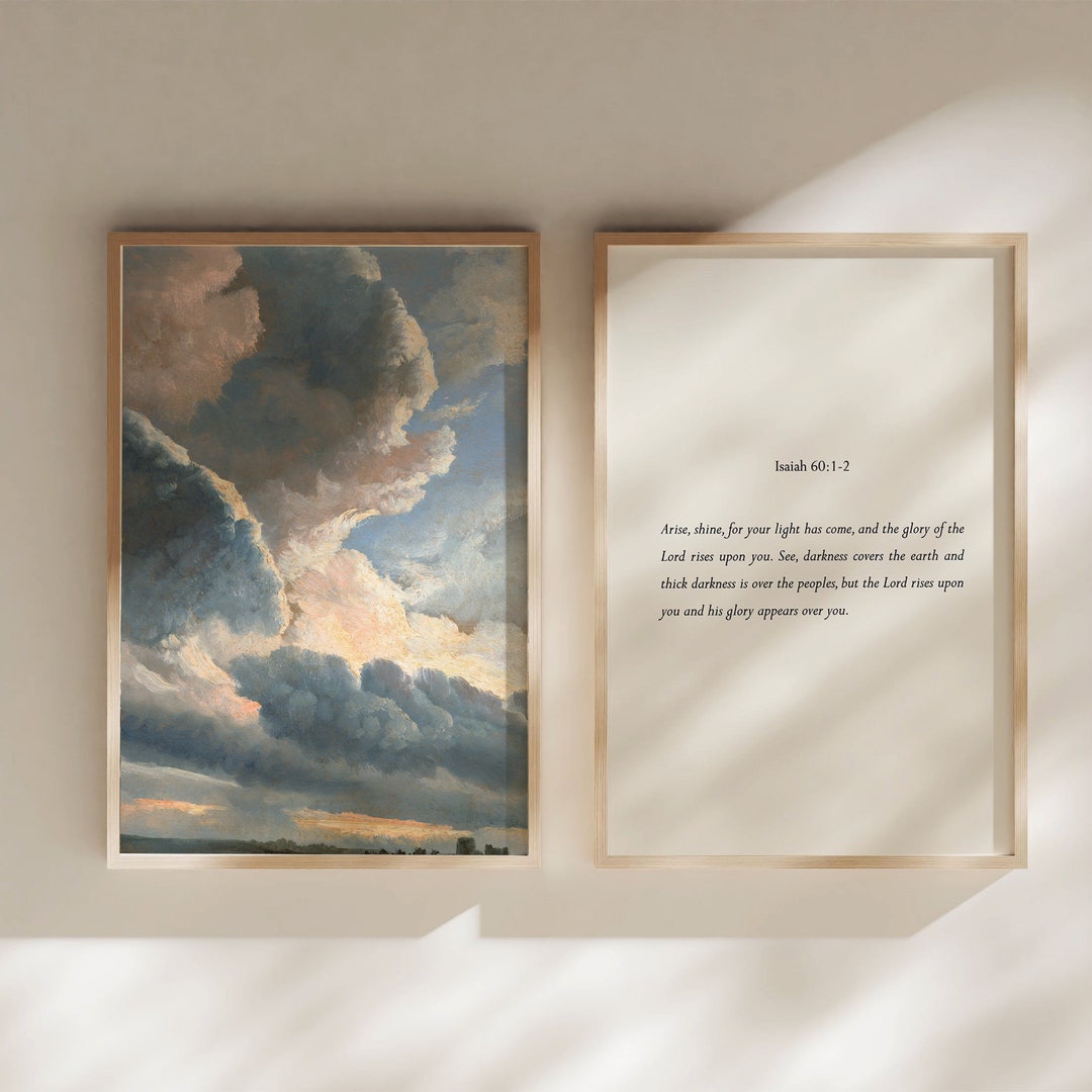 Christliche Bibel Verse Print Set: Vintage Himmel Wolke Kunst ...