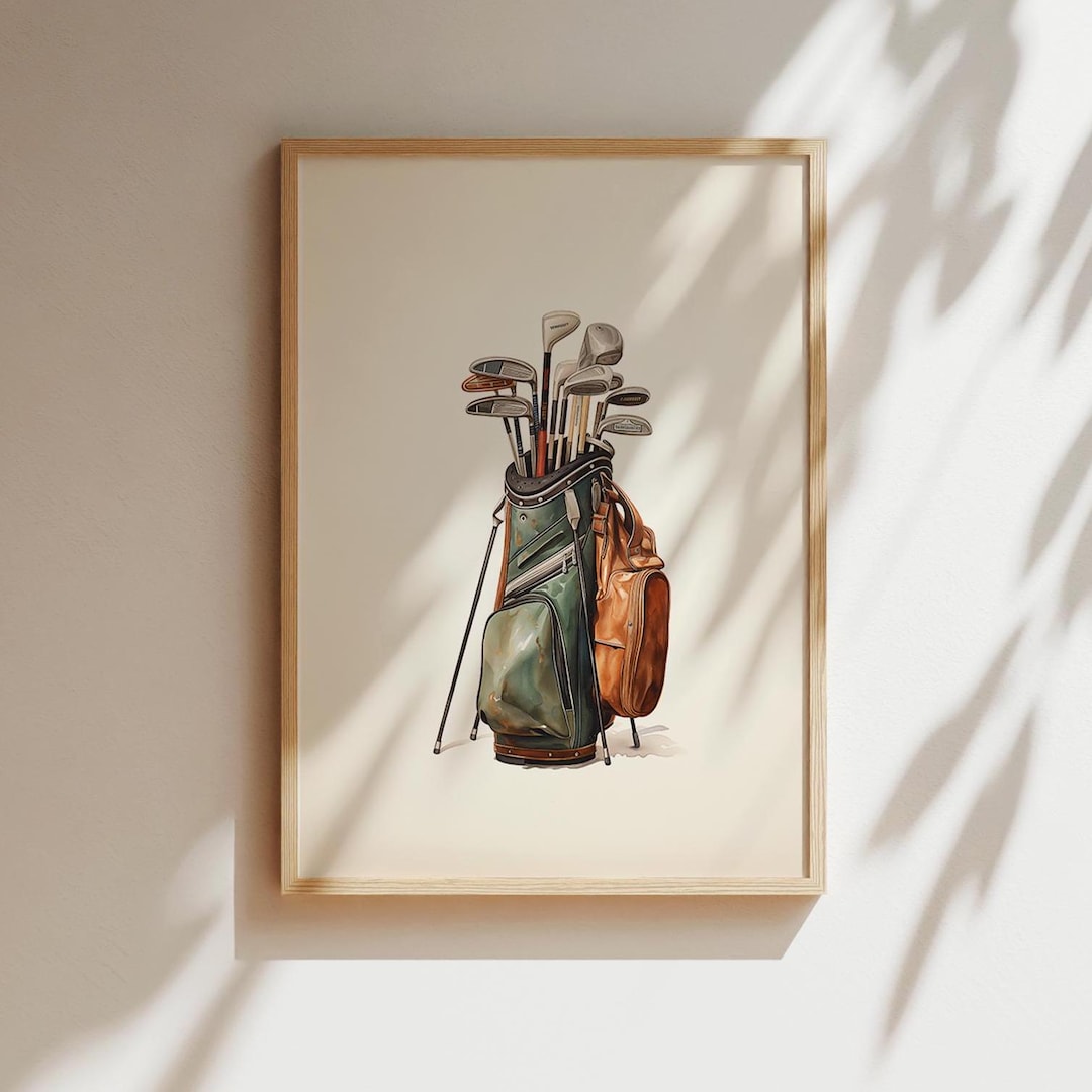 Vintage Golf Club Print: Whimsical Nursery Sports Decor (digital ...