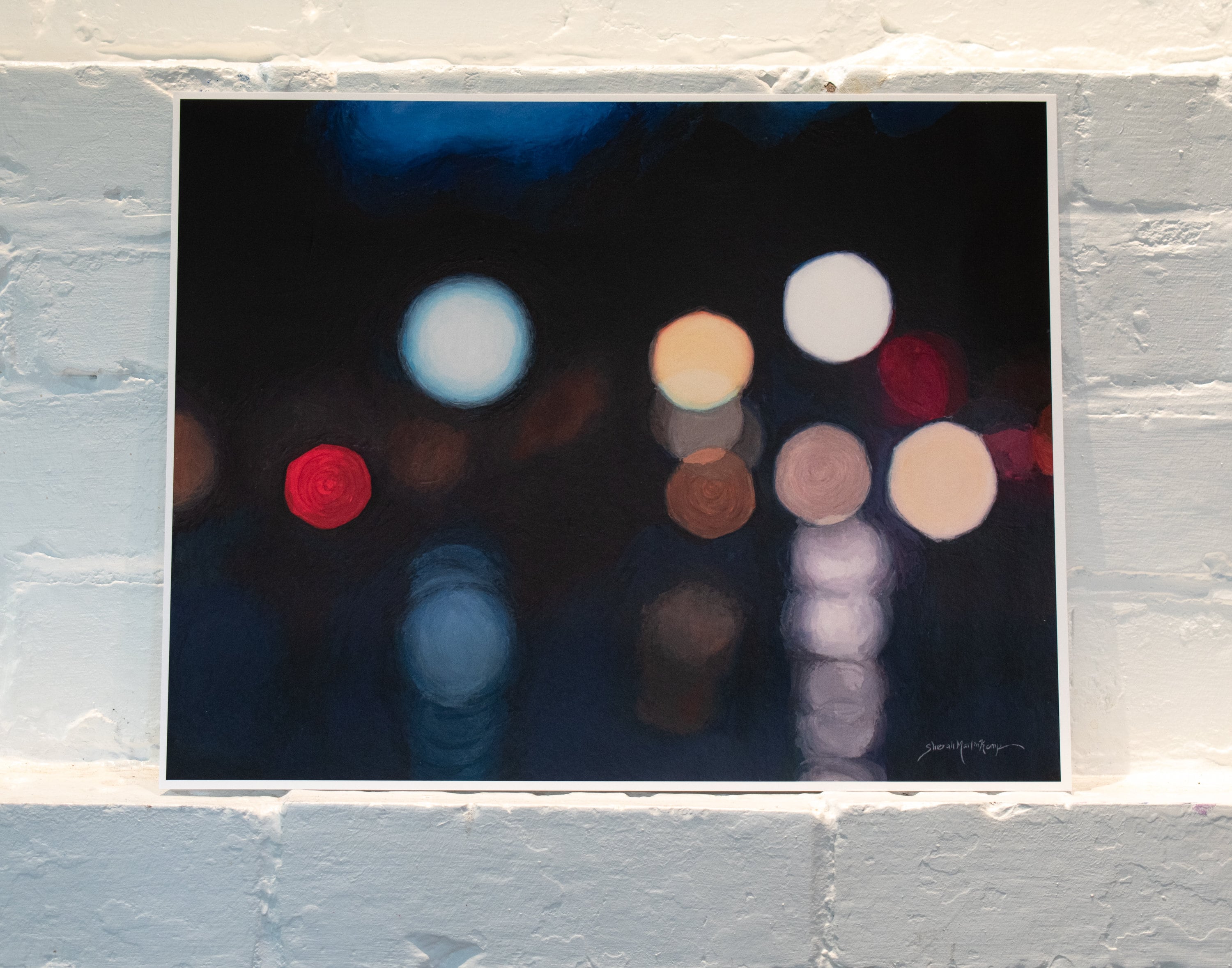 Original Art Print of Painting symphony of Lights, No 1., Abstract ...