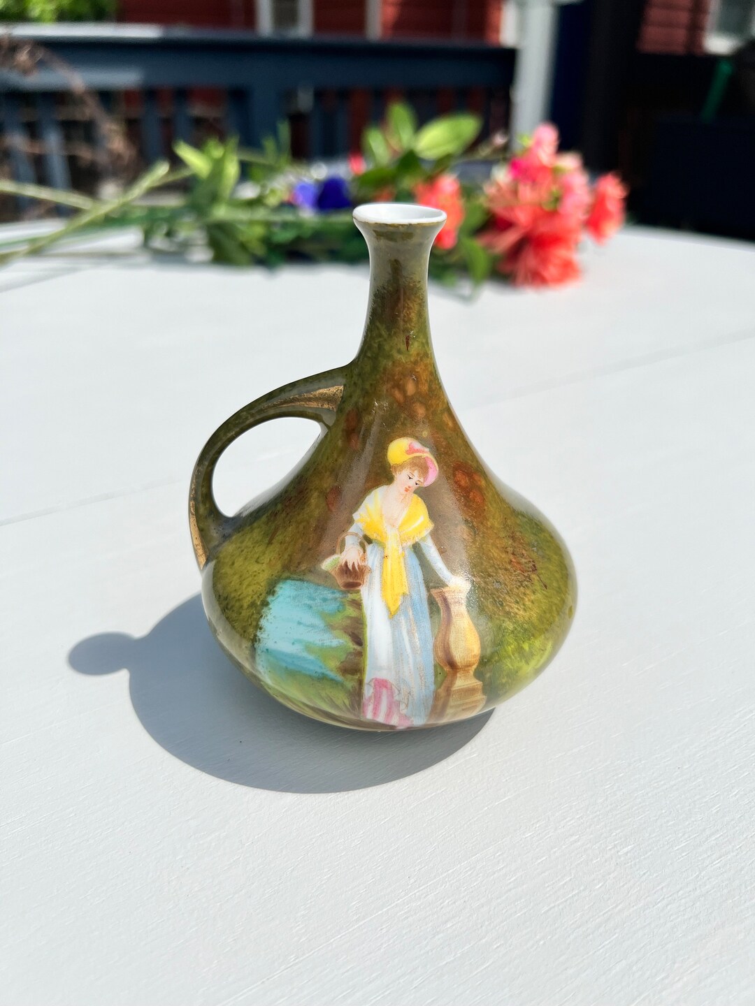 Gebruder Heubach Portrait Cabinet Vase, Germany, Antique - Etsy