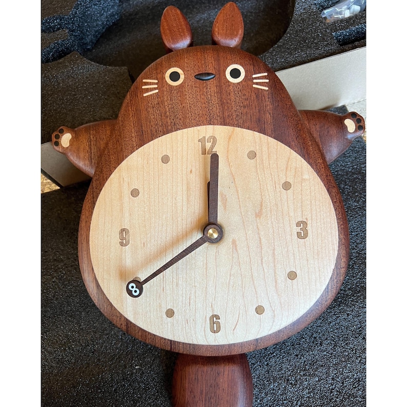 Totoro Wooden Wall Clock: Ghibli Inspired Kids' Room Decor - Etsy