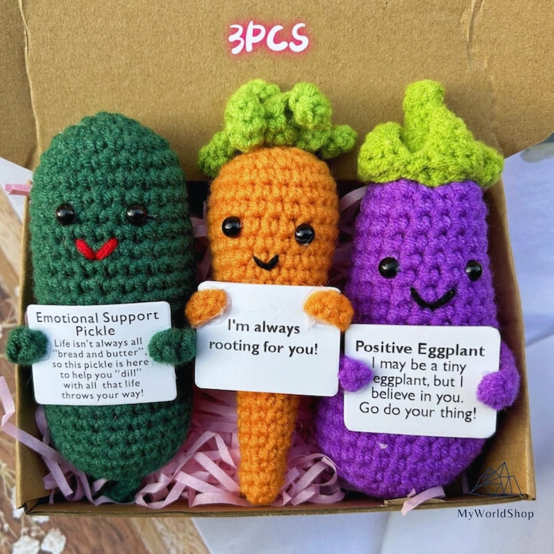 Cheer up Gift Emotional Support Positive Potato Crochete Cute Crochet ...