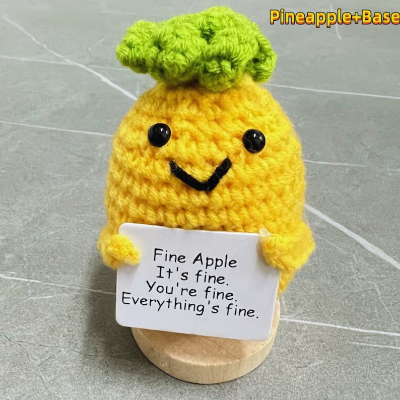 Positive Potato Crochete Cheer up Gift Crochete Fruit Crochet Doll ...