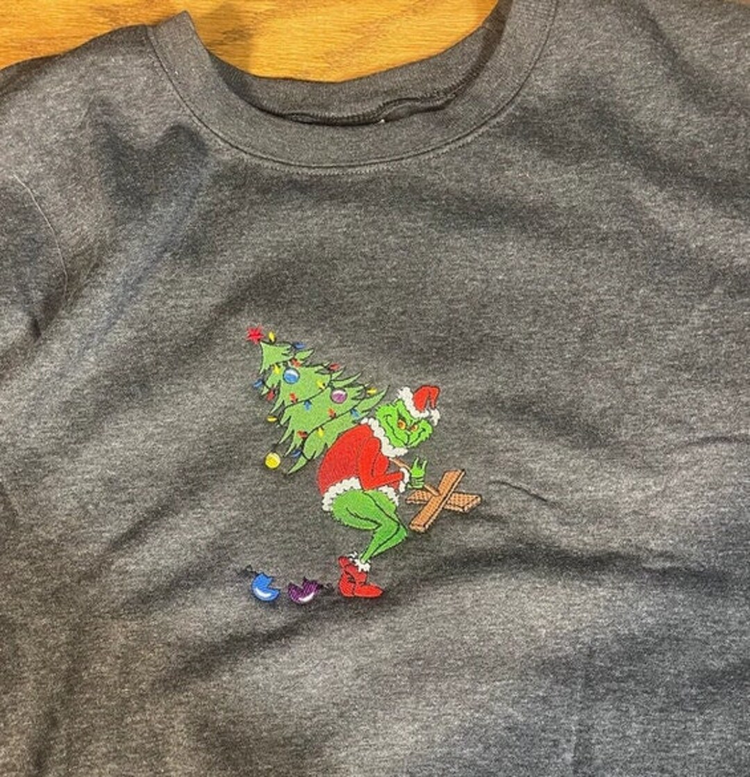 Grinch Machine Embroidery Design, Grinch Christmas Tree Digital ...