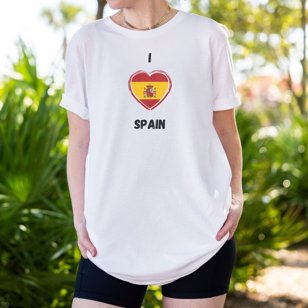I Love Spain T-shirt Football Rugby Sports Women's T-shirt Unisex T ...