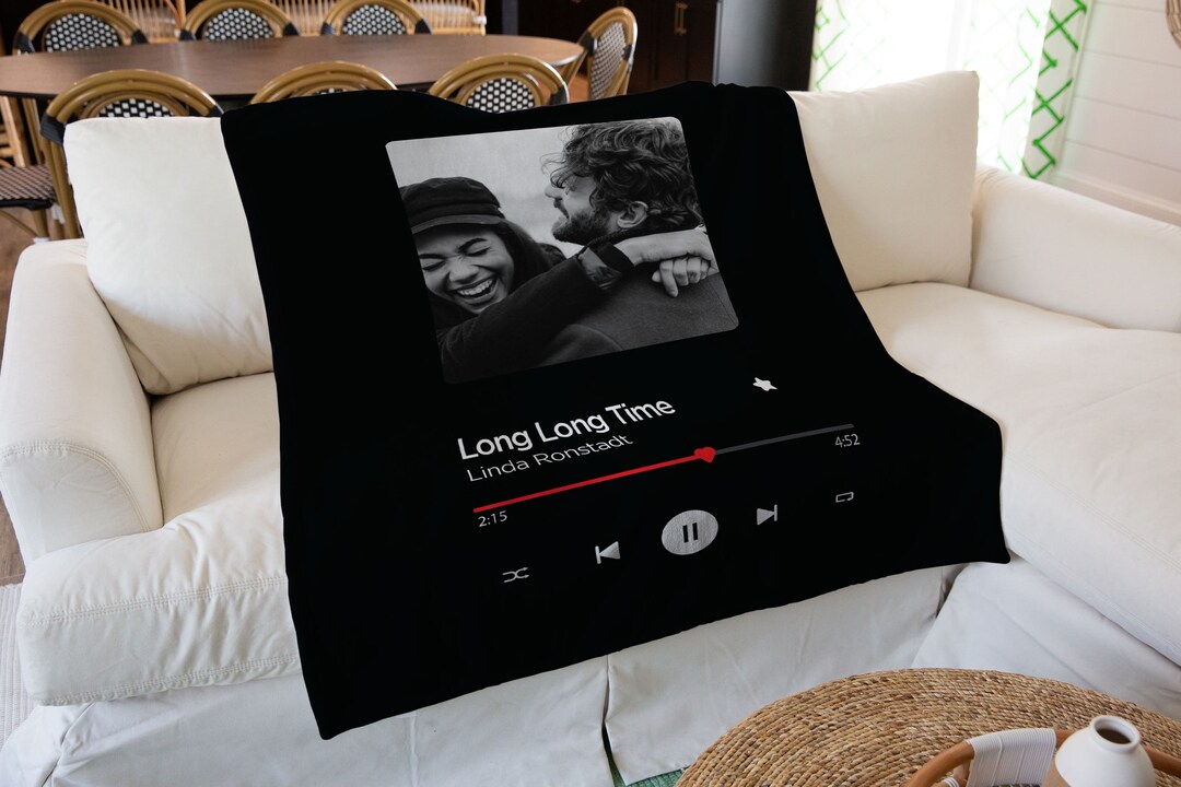 Favorite Song Custom Blanket, Personalized Blanket With Photo ...