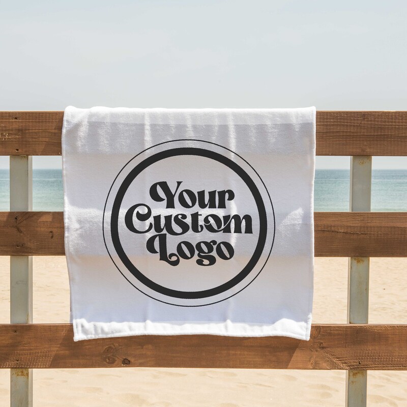 Custom Logo Beach Towel - Etsy