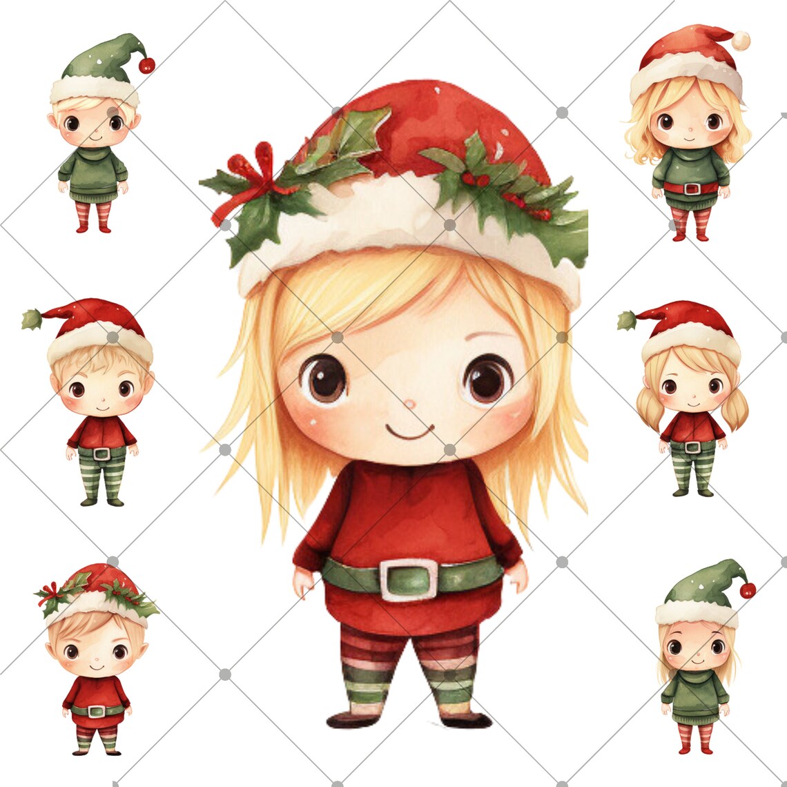 35 Cute Christmas Elves Clipart | Elf Clip Art PNG, Cartoon Xmas Elves ...