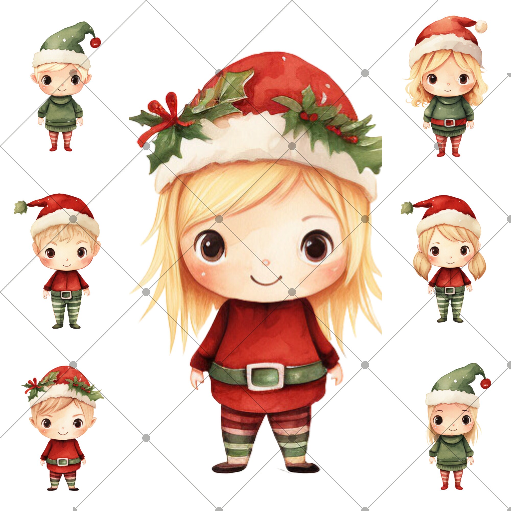 35 Cute Christmas Elves Clipart | Elf Clip Art PNG, Cartoon Xmas Elves ...