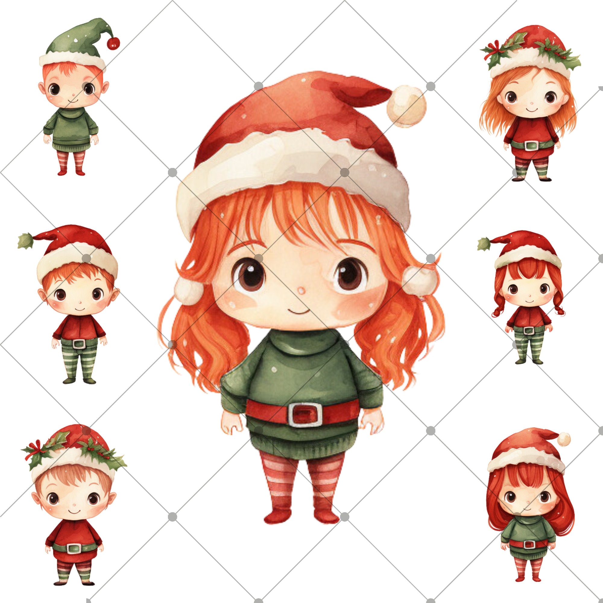35 Cute Christmas Elves Clipart | Elf Clip Art PNG, Cartoon Xmas Elves ...