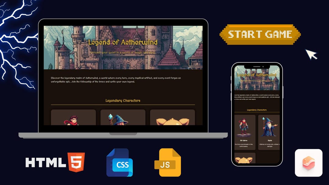 Modelo de site medieval com pixel art – Design de jogos retrô HTML/CSS para desenvolvedores ...