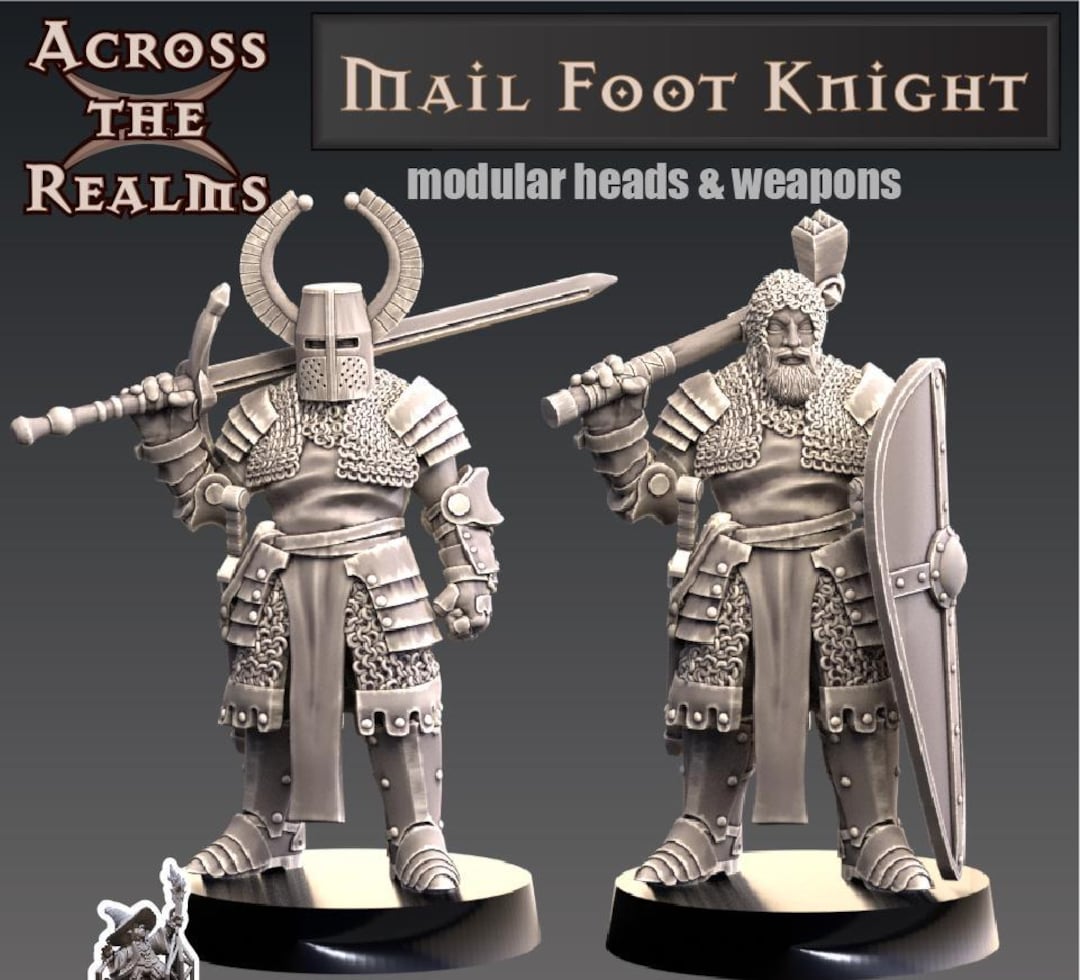 Mail Foot Knight - Epic Forge Miniatures - Etsy