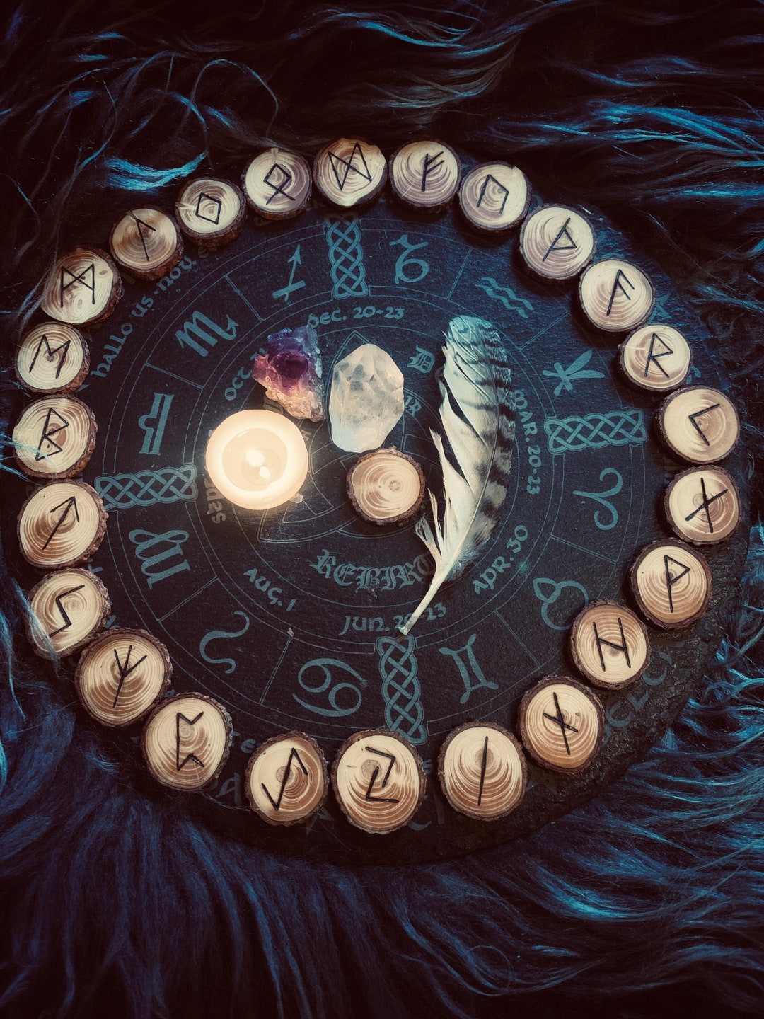 Rough Nights Runes Magic spruce Wood MEDIUM Seidr Völva - Etsy