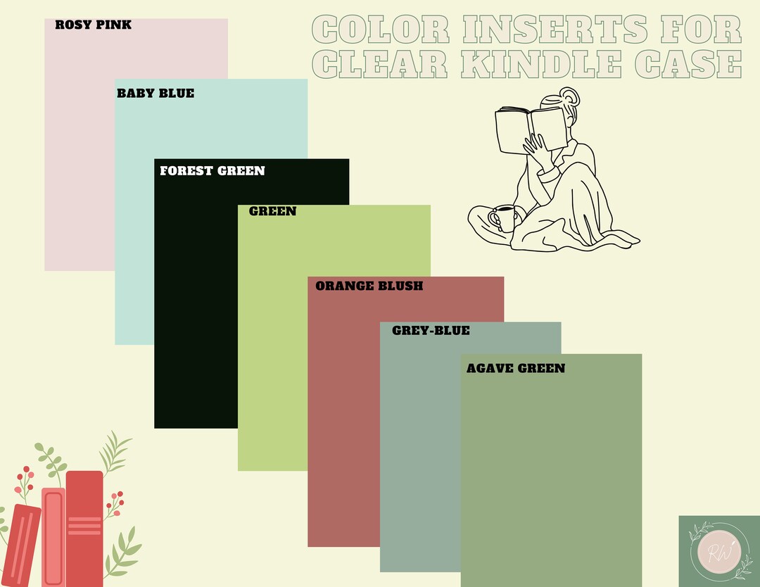 Kindle Case Insert Colors for Kindle Bookish Kindle Case - Etsy