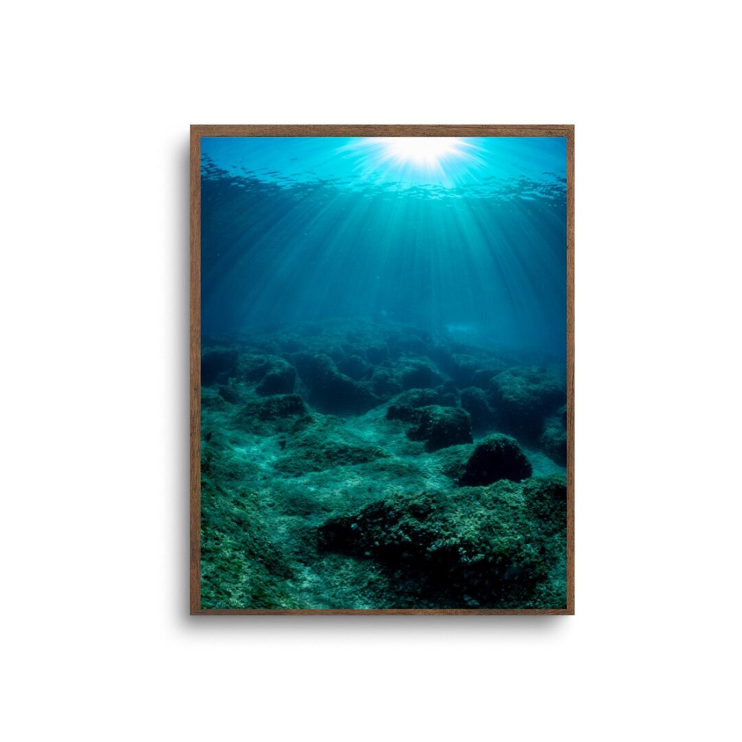 Underwater Poster, Deep Blue, Art Print, Digital Product - Etsy