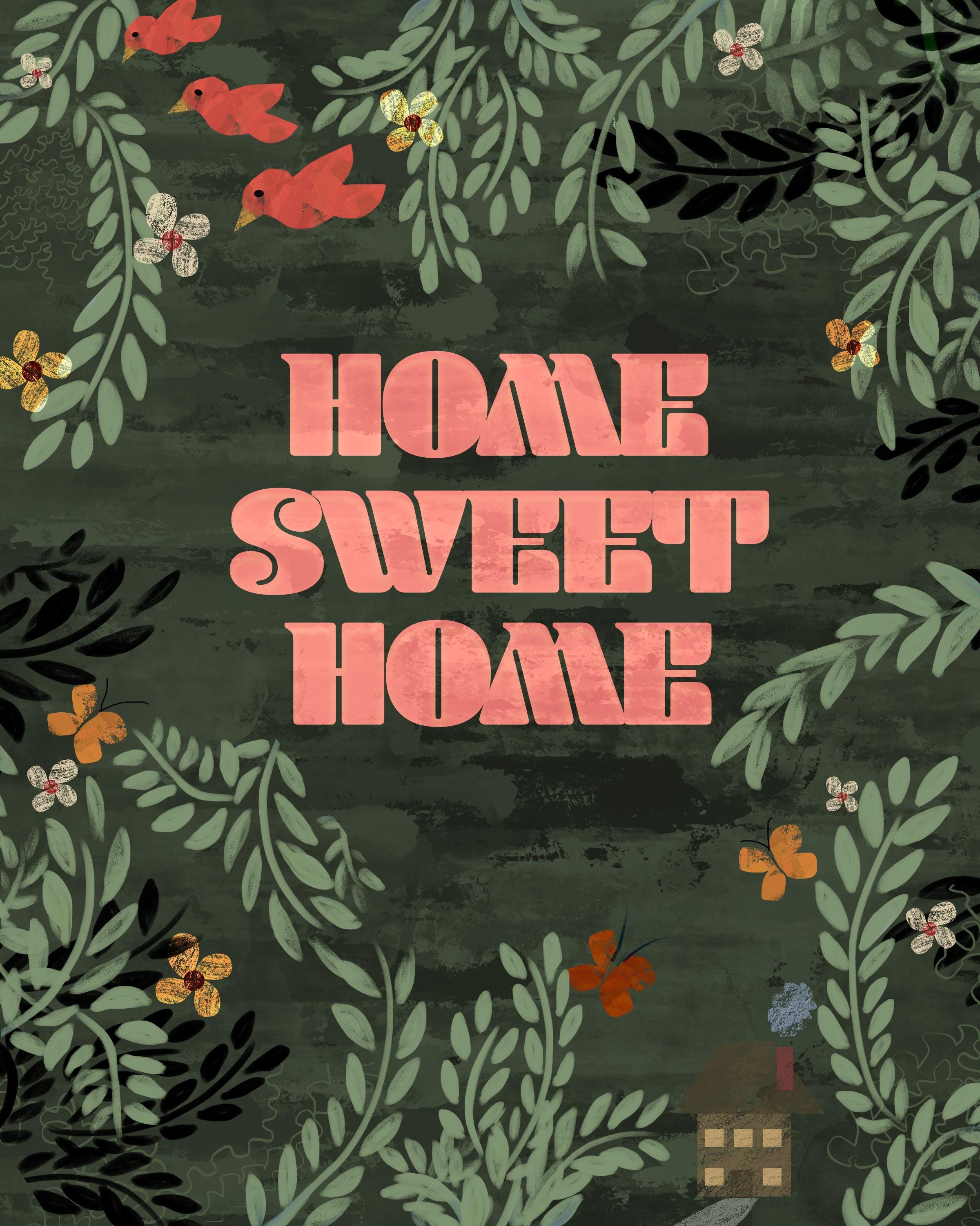 Home Sweet Home Art Print 8"x10" - Etsy