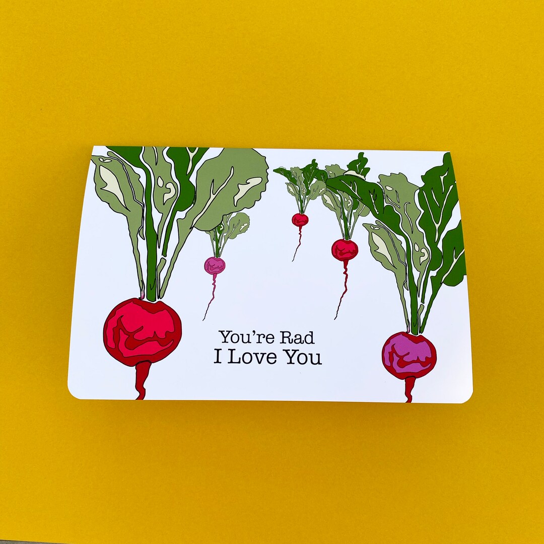 You're Rad, I Love You Card, Blank Inside - Etsy