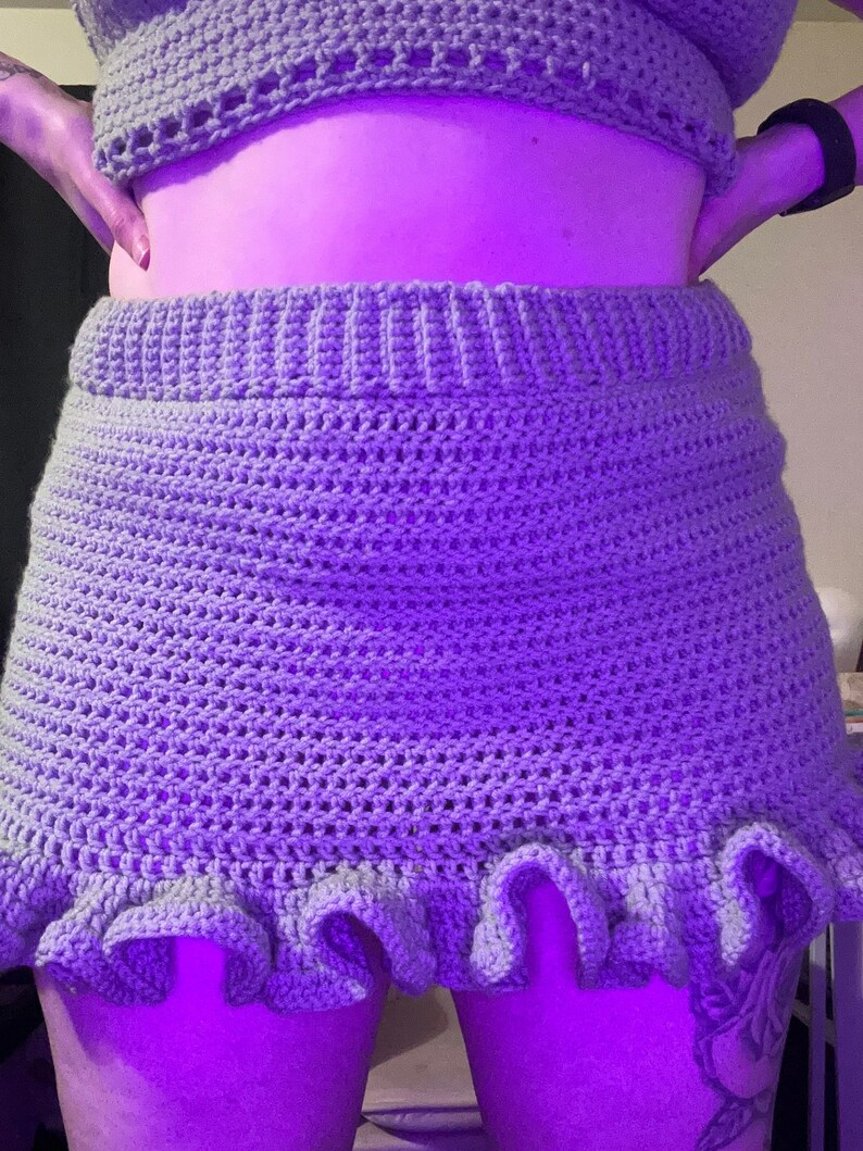 Crocheted Mini Skirt Set - Etsy
