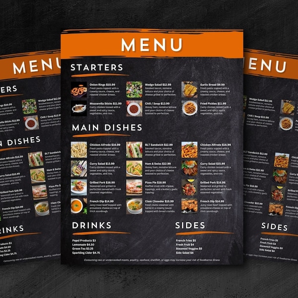 Menu Chalkboard - Etsy