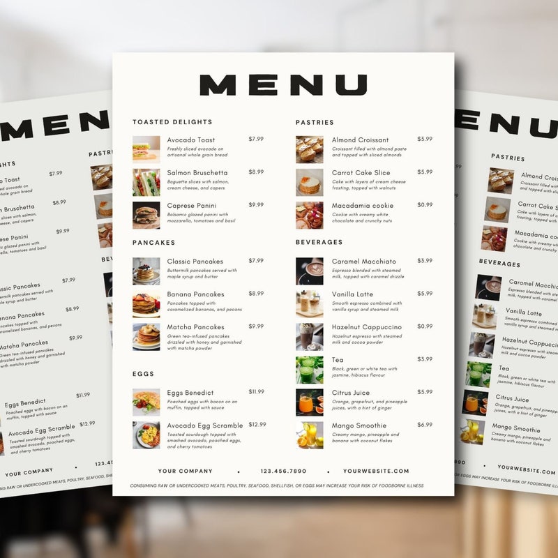 The One Restaurant Menu - Etsy
