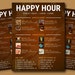 Modern Happy Hour Menu Template | 8.5x11" Cocktail Menu Template for ...