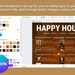Modern Happy Hour Menu Template | 8.5x11" Cocktail Menu Template for ...