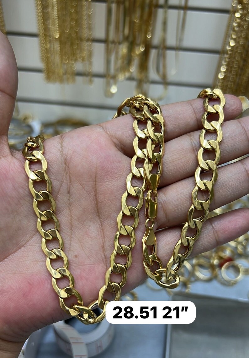 18k Gold Chain Necklace Real Gold 28.51 Grams 21 Inches - Etsy