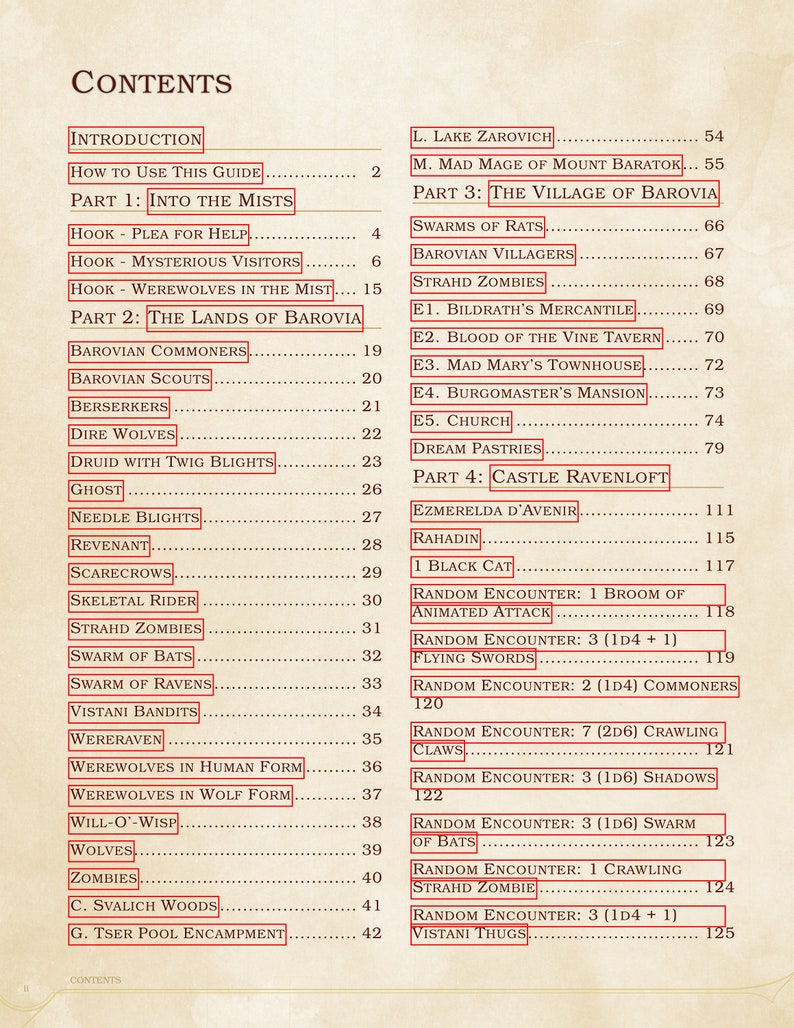 D&D Curse of Strahd Encounter Guide - Etsy