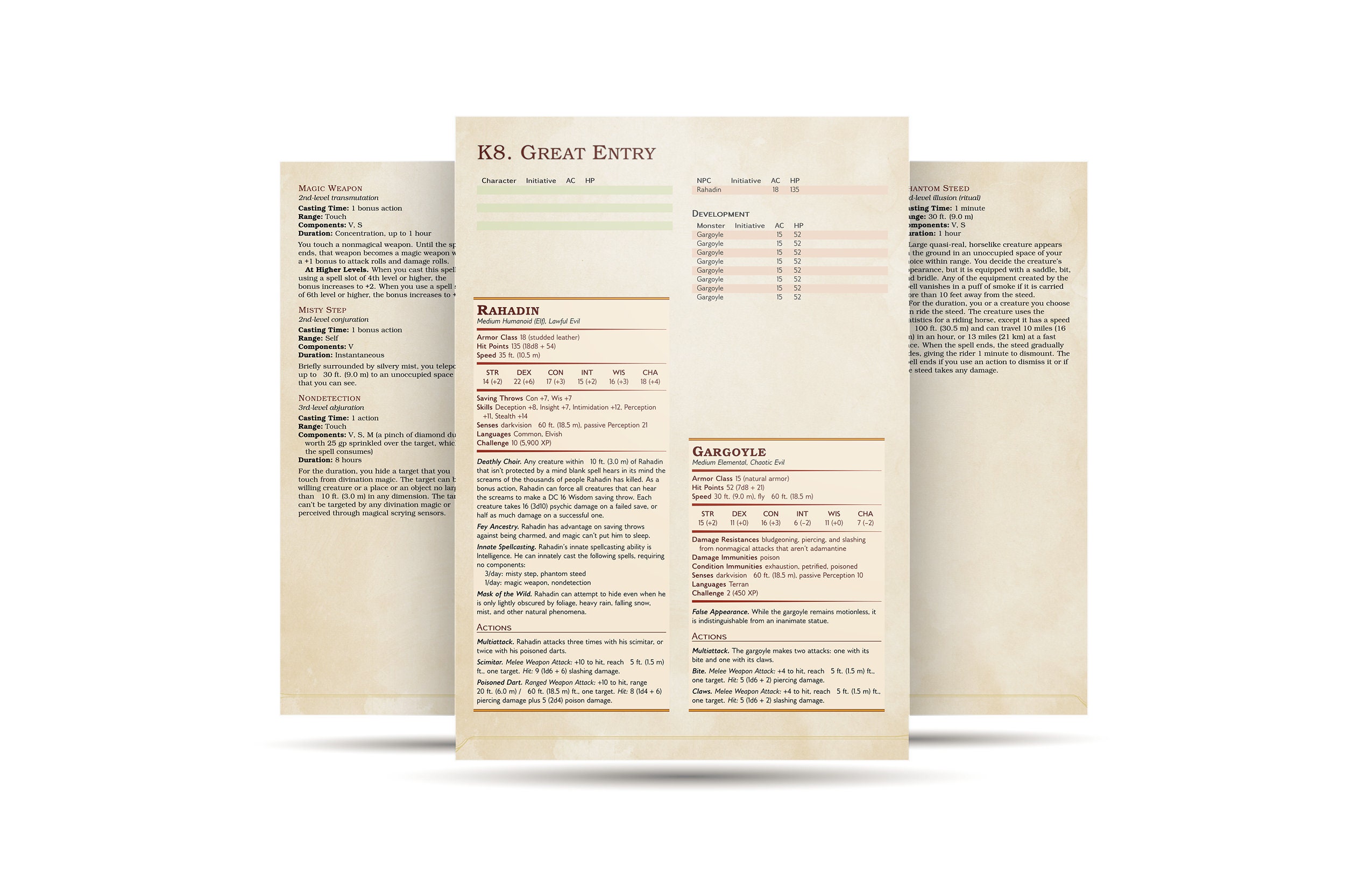 D&D Curse of Strahd Encounter Guide - Etsy