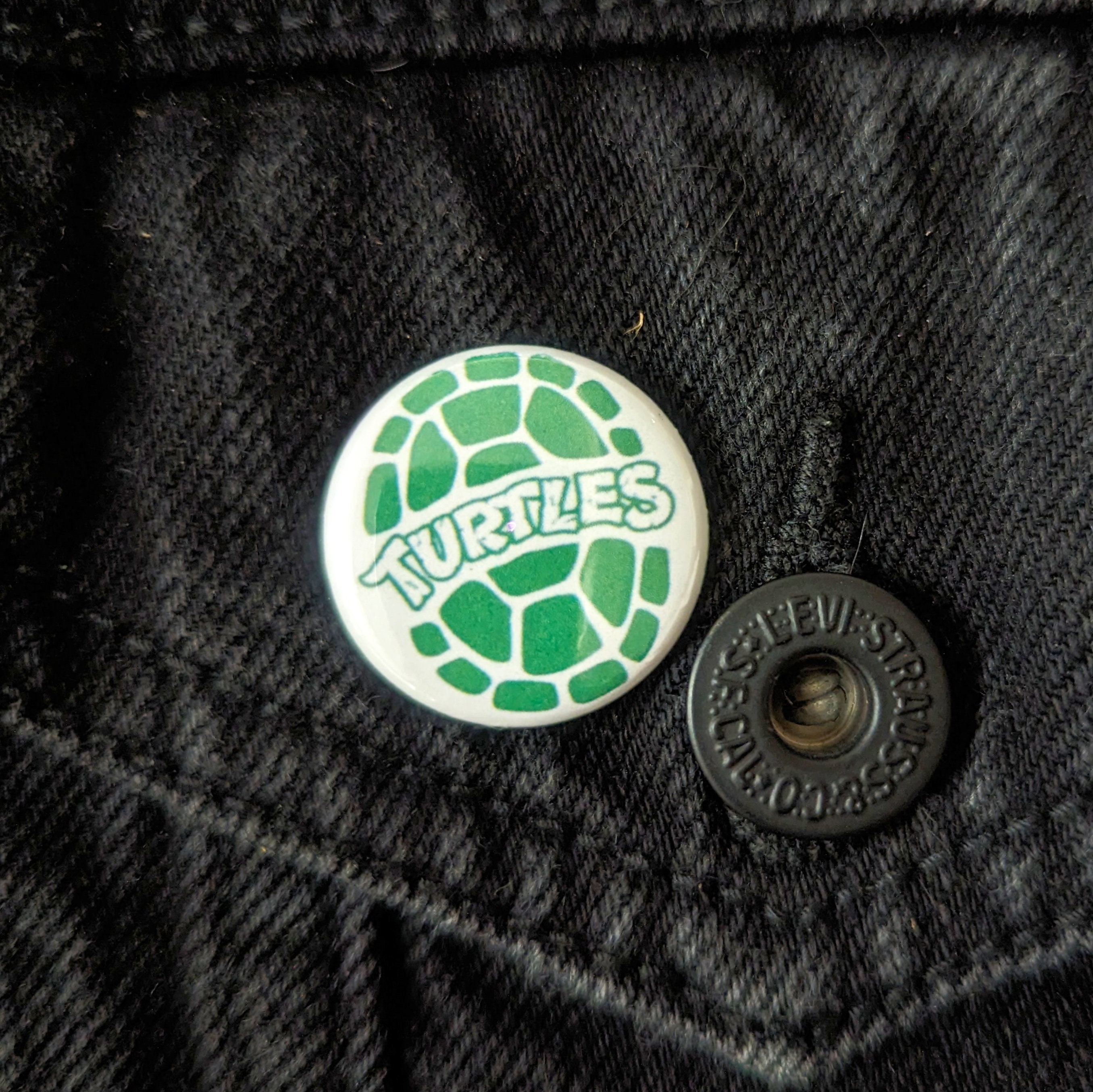 TMNT Shell Logo Teenage Mutant Ninja Turtles Cartoon 1 Pin Back Button ...