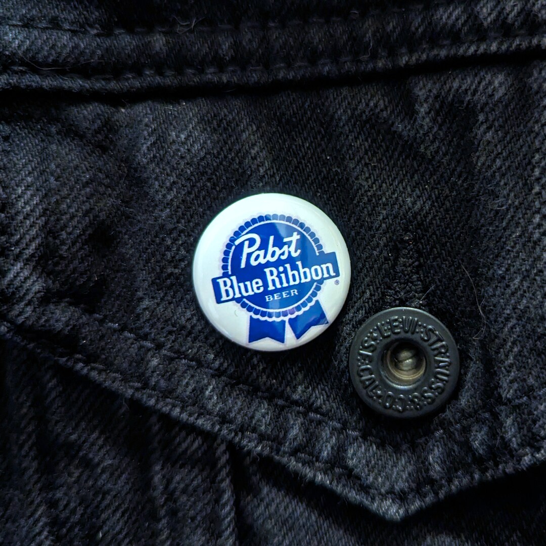 PBR Pabst Blue Ribbon - 1" Pin Back Button - Etsy