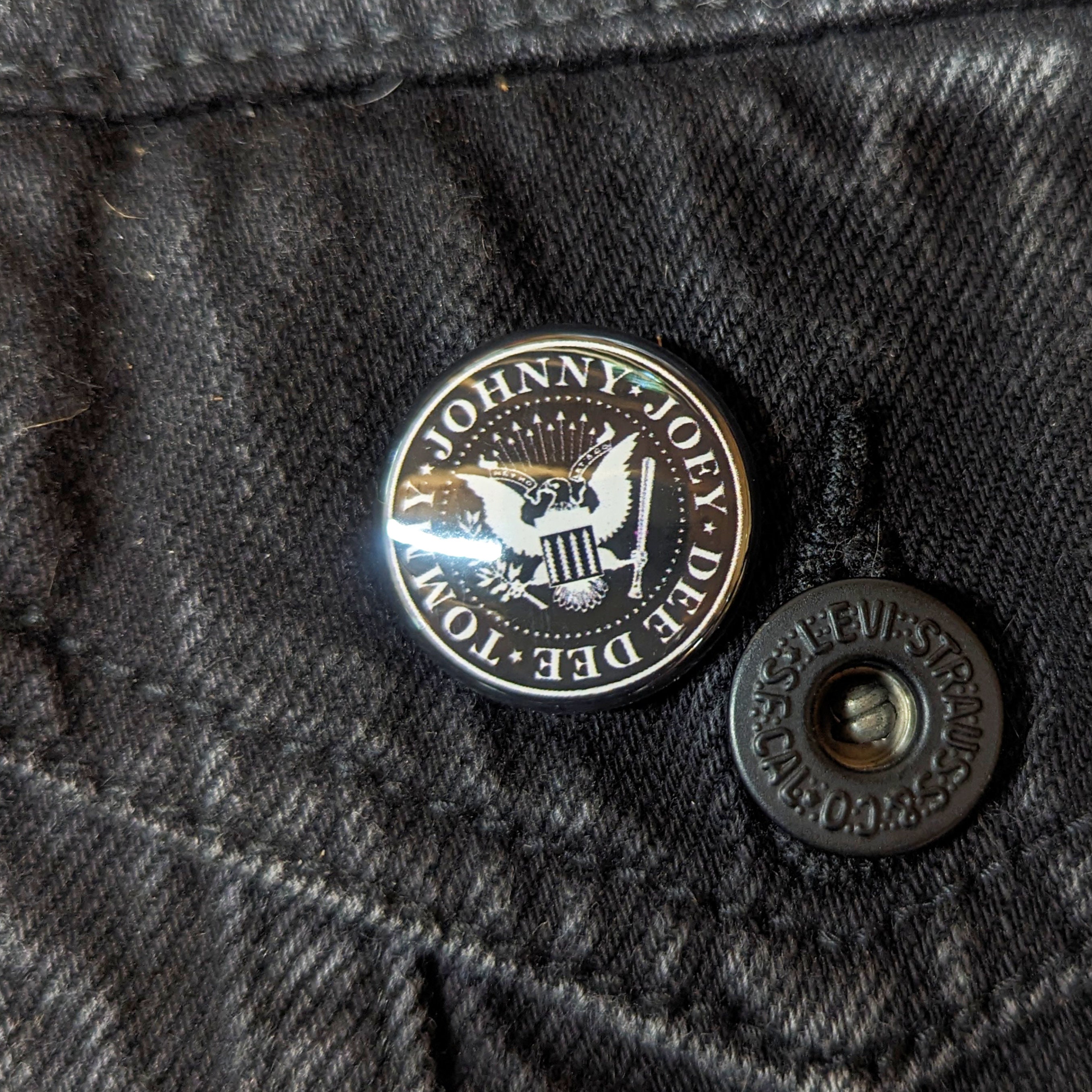 The Ramones Logo Group 1 Pin Back Button the Ramones - Etsy