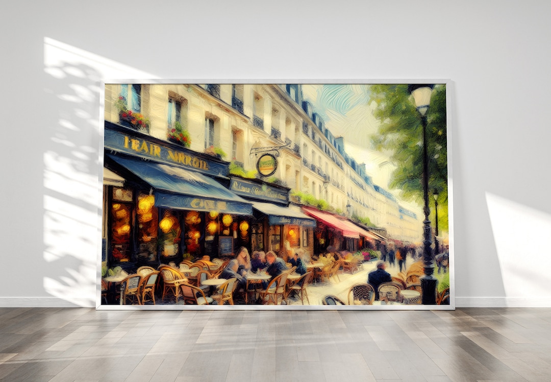 Impressionist Paris Street Scene Vibrant Cafe Culture in France ...