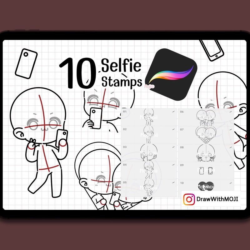 Procreate Chibi Stamps - Etsy