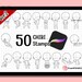 50 Chibi Full Body ver.2 Stamps for Procreate, Chibi Character Brush ...