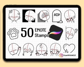 70 Chibi Full Body Stamps for Procreate Ver.1 , Chibi Character ...