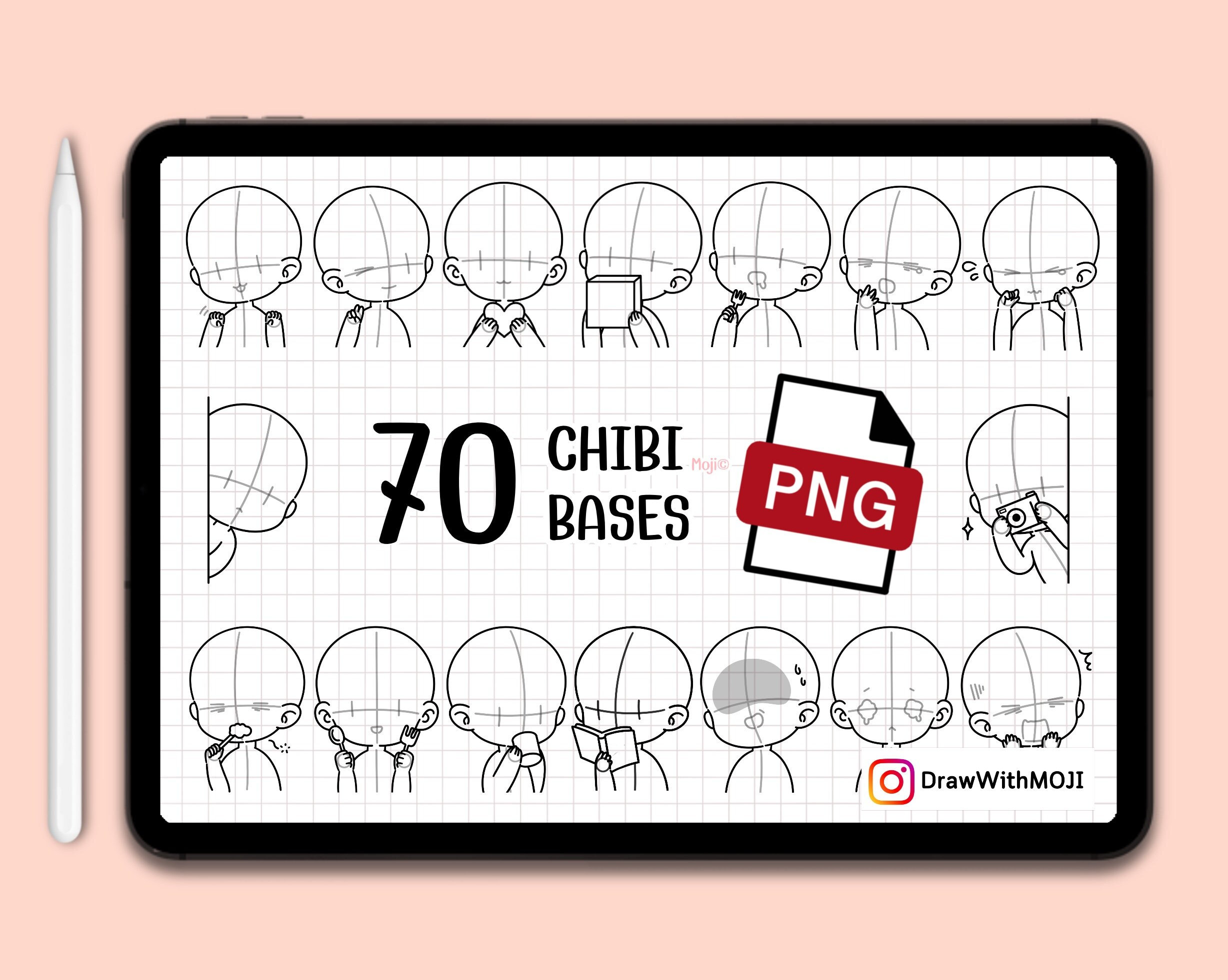 70 Chibi Half Body PNG, Chibi Character Brush, Procreate, Anime, Figure ...