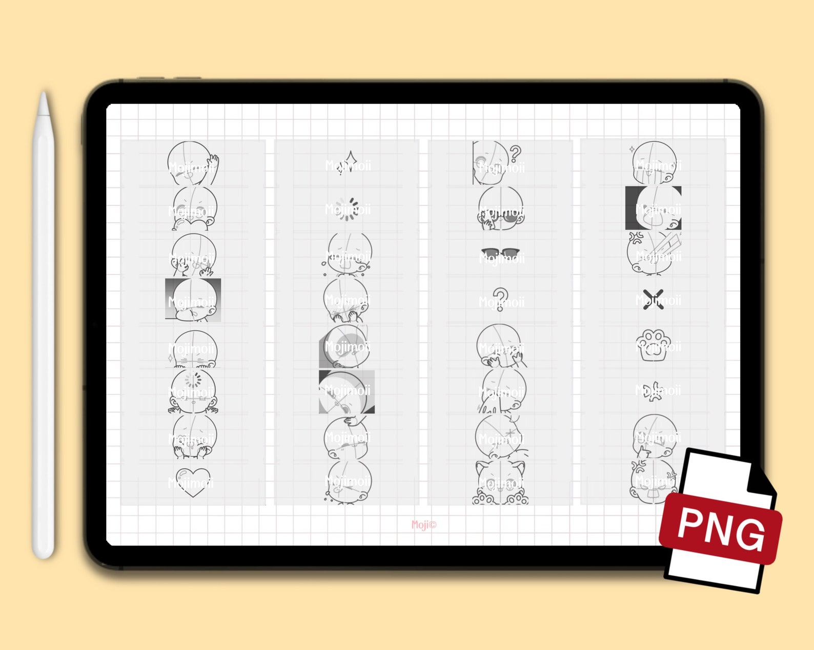 50 Chibi Emote Bases PNG, Anime Figure, Brushes, Twitch Emotes, Discord ...