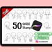 50 Chibi Full Body (ver.2) Stamps for Procreate, Chibi Character Brush ...