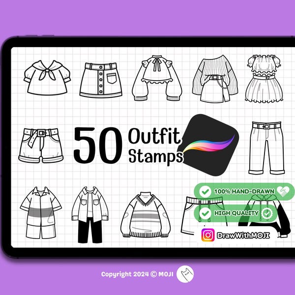 Procreate Chibi Stamps - Etsy