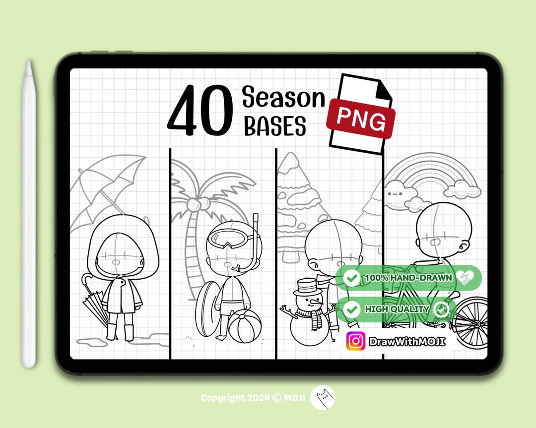 40 Chibi Four Seasons PNG summer, Rainy, Winter and Spring, Anime ...