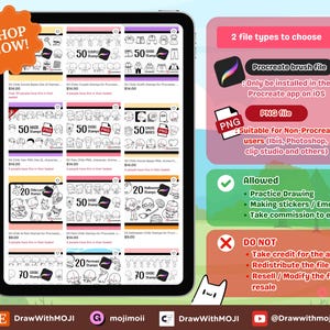 50 Chibi Full Body (ver.2) Stamps for Procreate, Chibi Character Brush ...