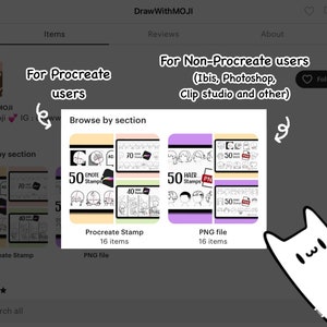 50 Chibi Emote Bases Stamps for Procreate, Anime Figure, Brushes ...