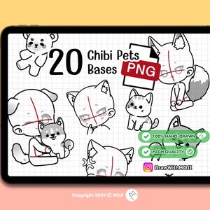20 Chibi & Pets PNG, Bases, Twitch Emotes, Discord, Sketch, Anime ...