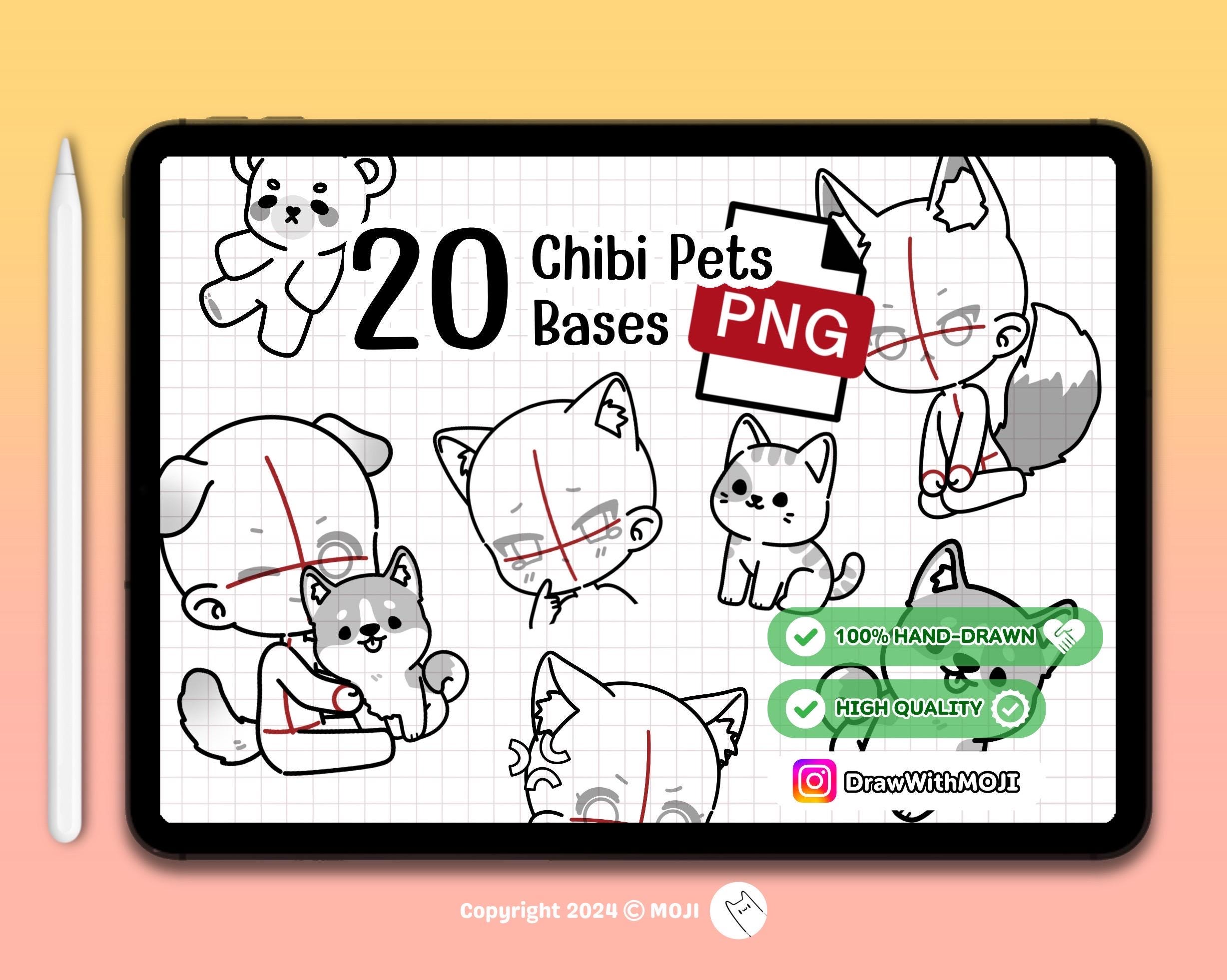 20 Chibi & Pets PNG, Bases, Twitch Emotes, Discord, Sketch, Anime ...
