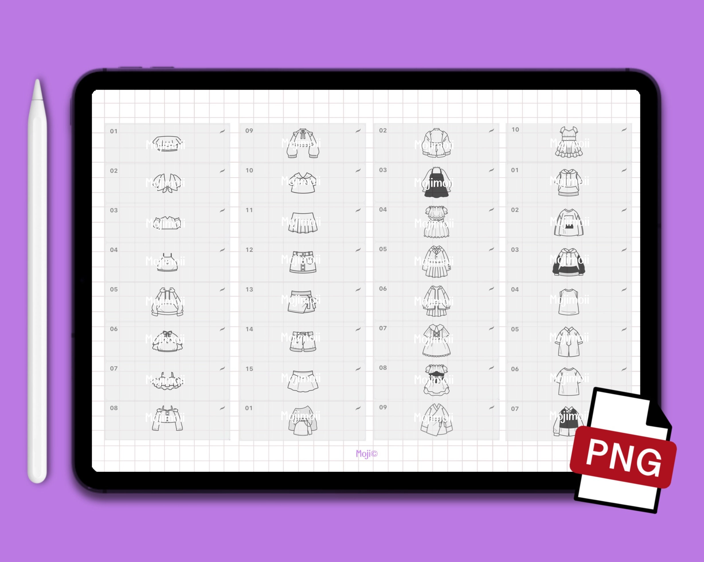 50 Chibi Outfit PNG, Clothes Stamp, Fashion Design, Anime Figure ...